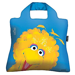 Envirosax Sesame St Reusable Grocery Bags, Eco-Friendly Polyester Grocery Shopping Tote, Set of 3 Multicolored Travel