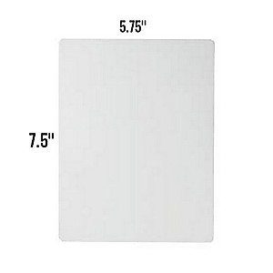 4 ALAZCO Clear Flexible Cutting Board 5.75'' x 7.5'' Small For Bar Counter-Top Chopping Mats For Fruits & Vegetables Appetizer Garnish Prep - CLEAR