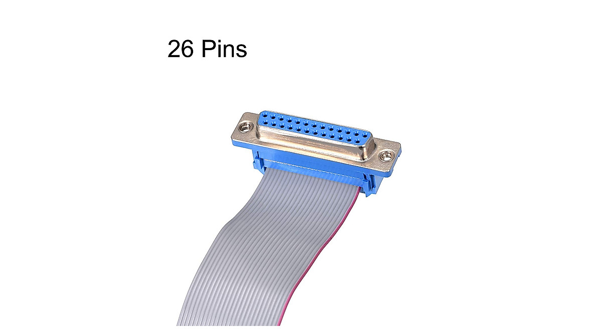 uxcell Ribbon Cable DB25 Female to FC-26 Female Connector 20cm