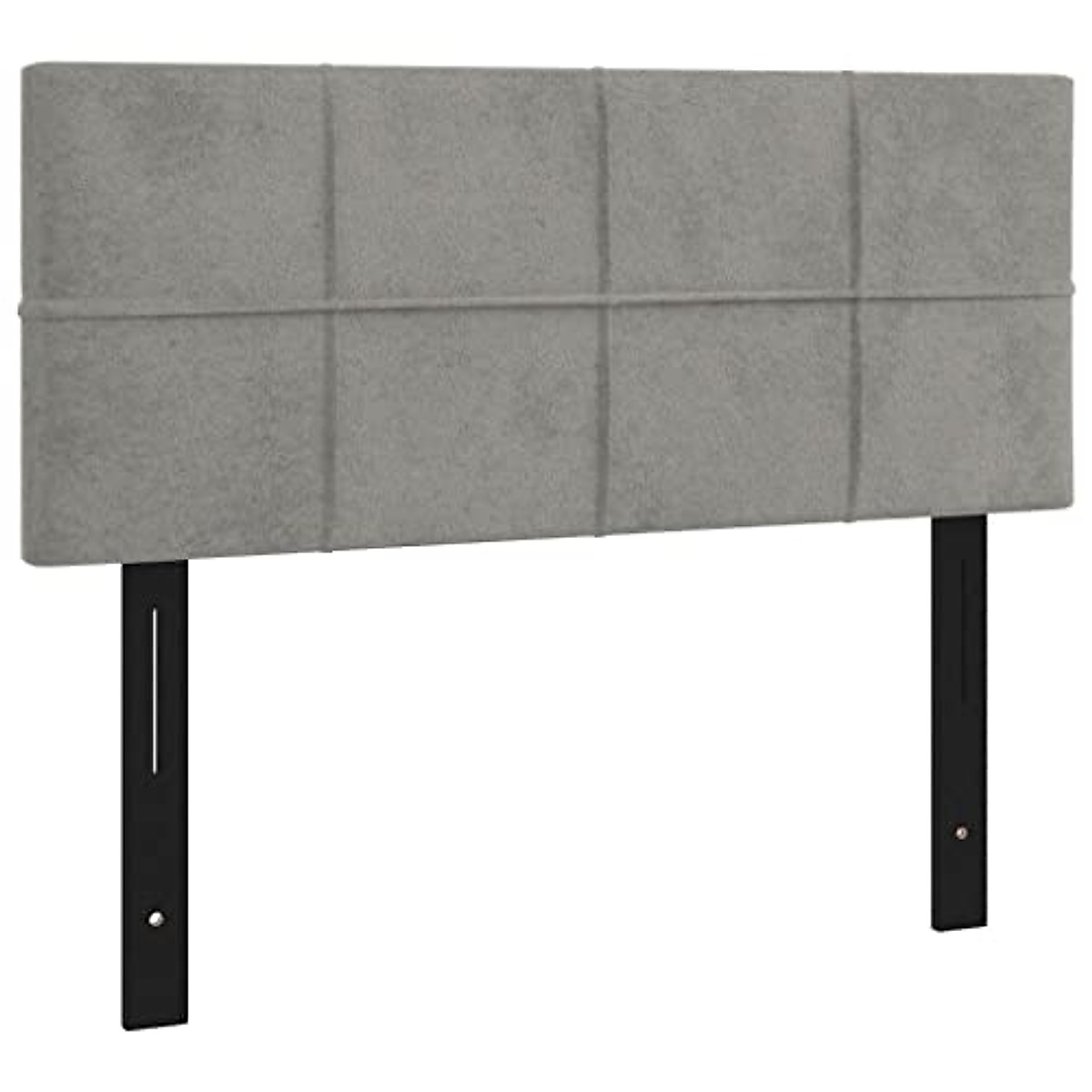 vidaXL Bed Frame, Box Spring Bed Single Platform Bed with Mattress, Bed Frame Mattress Foundation with Headboard for Bedroom, Light Gray Twin Velvet