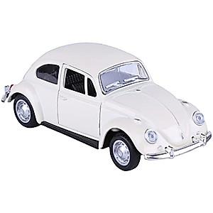 Berry President 1967 Classic Beetle Bug Vintage 1/32 Scale Diecast Metal Pull Back Car Model Toy for Gift/Kids (Beige)