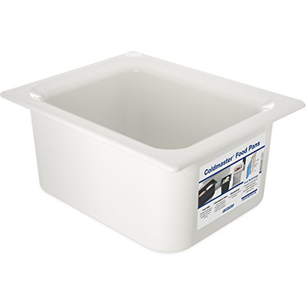 Carlisle FoodService Products CM110102 Coldmaster ABS Standard Half-Size Food Pan, 6 quart Capacity, 12.73" x 10.36" x 5.59", White