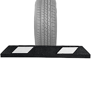 Park-It Recycled Rubber Parking Stop 3'X6"X4" Black/White