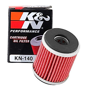 K&N Motorcycle Oil Filter: High Performance, Premium, Designed to be used with Synthetic or Conventional Oils: Fits Select Yamaha Motorcycles, KN-140