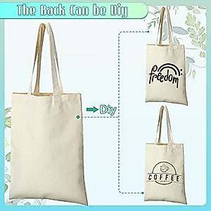 8 Pcs Canvas Tote Bag Floral Makeup Bag Set Botanical Shopping Bag for Grocery with Metal Zipper Cosmetic Travel Toiletry Bag Large Aesthetic Flower Tote Bag for Women Girl Student Teacher Gift