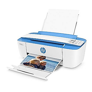 HP DeskJet 3755 Compact All-in-One Wireless Printer, HP Instant Ink, Works with Alexa - Blue Accent (J9V90A)