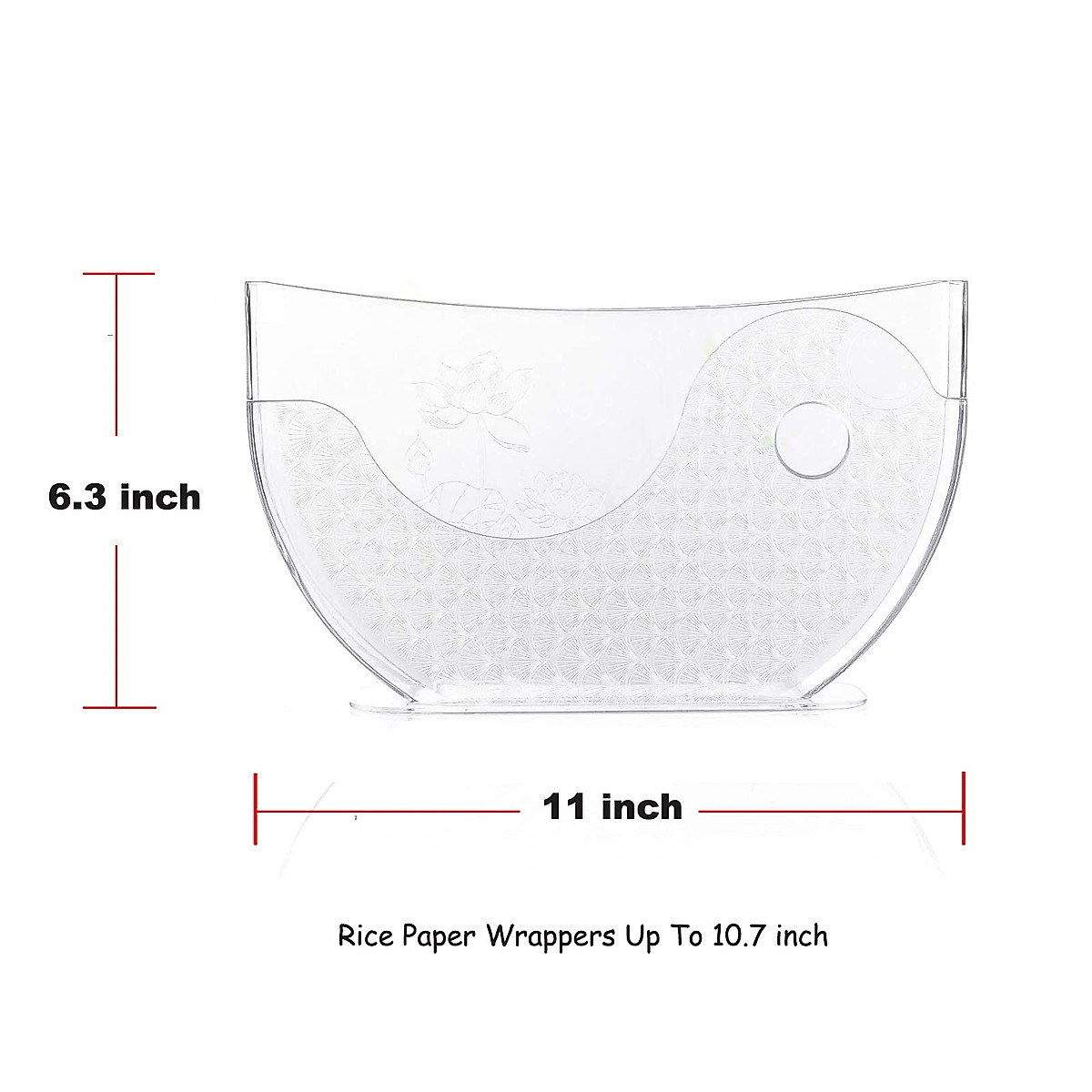 ARGCONNER Summer Roll Water Bowl, Rice Paper Wrappers for Spring Rolls, Holder for Rice Papers Spring Roll Water Bowl (Rice Paper Not Included)