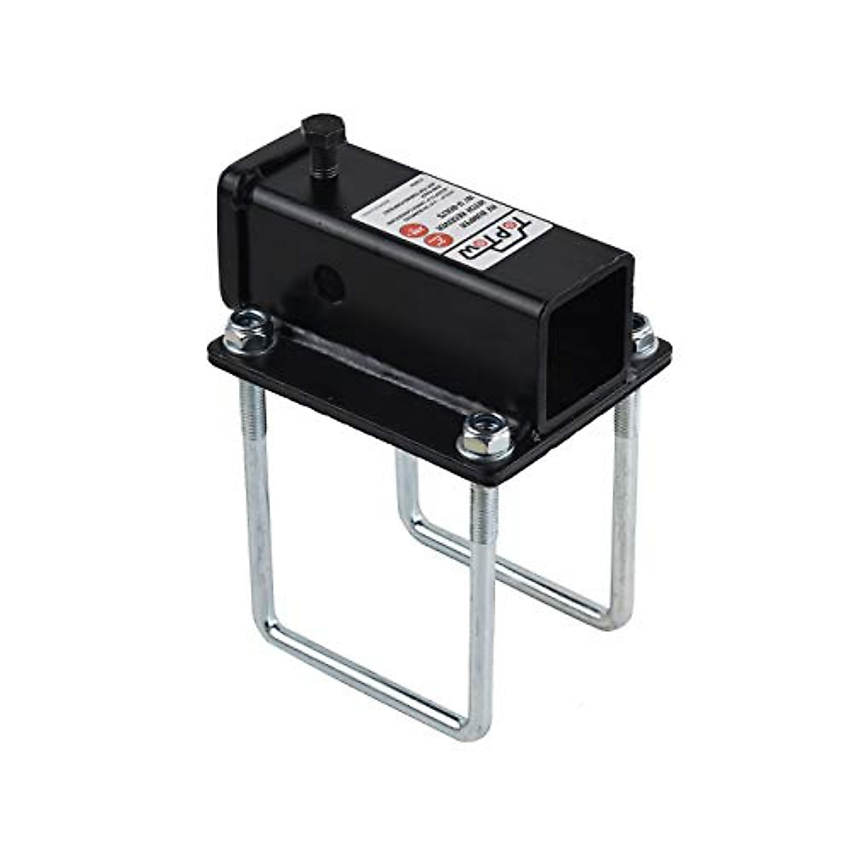 TOPTOW 63800 RV Bumper Hitch Receiver Adapter 2 inch for 4 inch X 4 inch and 4.5 inch X 4.5 inch Bumpers, Fits for Bike Racks, Cargo Carriers Camper-on