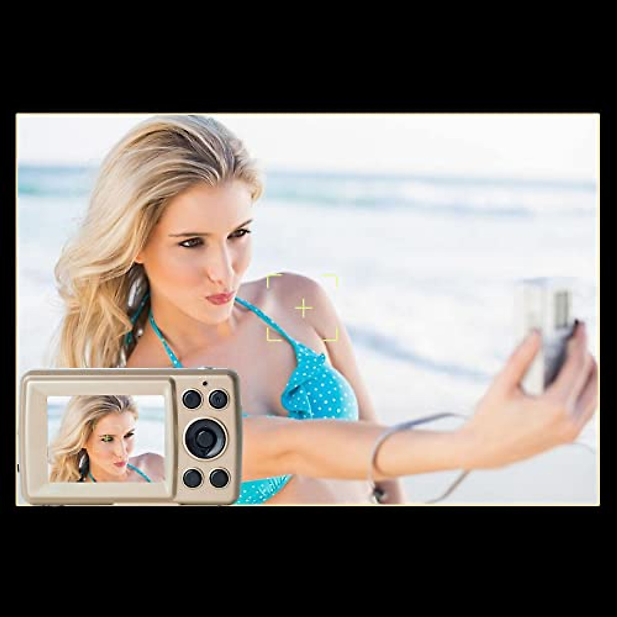 Bibabala Portable Digital Camera, 2.4'' TFT HD Digital Compact Cameras, 16MP Zoom Recording Pocket Camera, Point and Shoot Cameras Mini Camerasfor Kids, Beginners,Teens(Black)