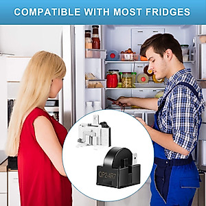 10 Pieces Refrigerator Starters QP2-4R7 4.7 Ohm 1 Pin Refrigerator PTC Starter Relays and 6750C-0005P Refrigerator Overload Protectors Refrigerator Parts Accessories