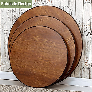 WIKLMOTH Folding Round Japanese-Style Tea Coffee Table Low Table, Foldable Dining Table, Study Table, Small Desk, for Tatami Sitting On The Floor Bedroom Bay Window Tea Room, Space Save(70 * 30cm)