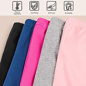 Resinta 5 Pack Winter Baby Girls' Pants Toddler Girls' Soft Cotton Leggings Thick Warm Baby Girls' Pull-on Pants, 18 Months