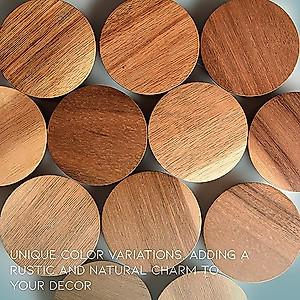 Wood Lid for Wide Mouth Mason Jars, Set of 12, Acacia Wooden Storage Canning Ball Jar Lids with Airtight Silicone Seal, Designed by S1EGAN