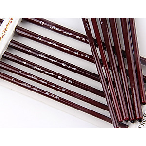 Artist Paint Brushes-Superior Sable Watercolour Brushes Round Point Tip Paint Brush Set for Watercolor Acrylic Painting Supplies