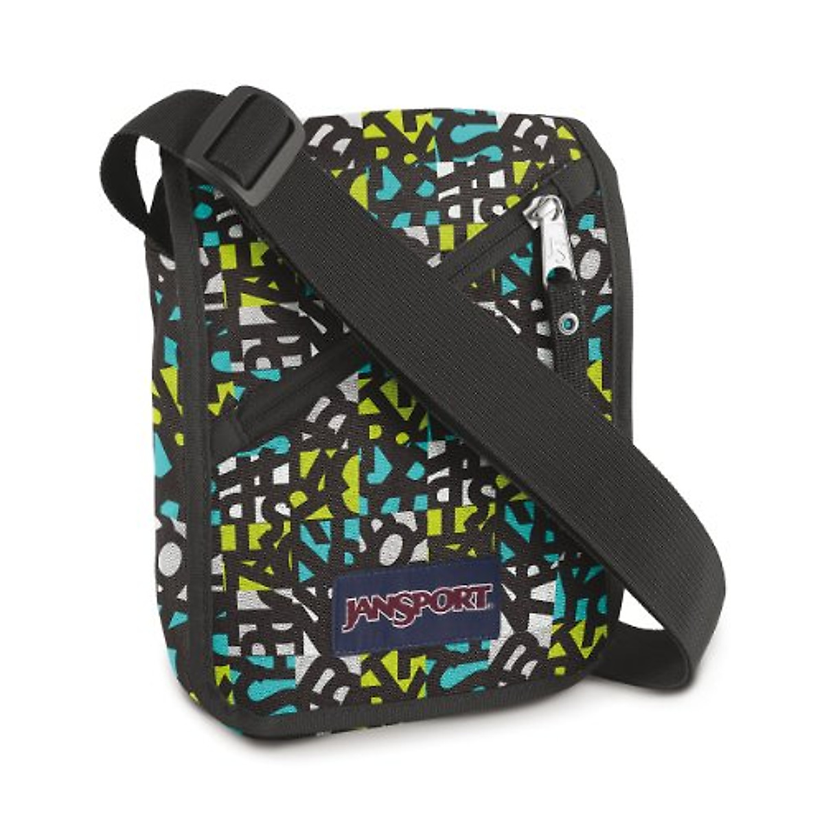 Jansport Flagstaff Small Messenger - Blinded Blue/Alien Green Jumble Jan, 1.6lt