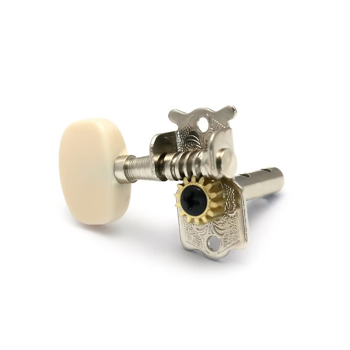 Metallor Guitar Machine Heads Tuning Pegs Tuners for Classical Acoustic Folk Guitar Individual Double Hole Chrome 3L 3R.