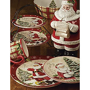 Certified International Holiday Wishes 9.25" Soup/Pasta Bowls, Set of 4, One Size, Multicolor,22825SET4