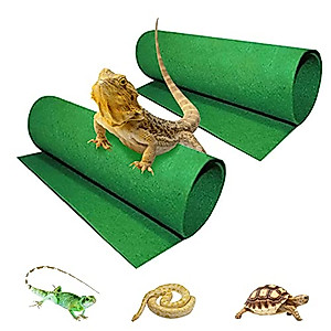 Tfwadmx Reptile Carpet, 2 Pack of Bearded Dragon Mat Terrarium Substrate Liner Bedding for Snake Turtle Lizard Geckos Hermit Crabs (24'' X 16'')