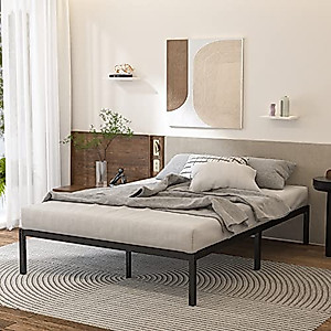 UYUK Metal Platform Bed Frame Queen Size, No Box Spring Needed Modern Design, Heavy Duty Easy Assembly