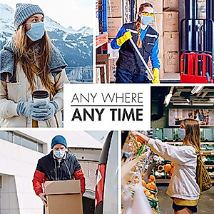 Tenergy Triple-layer Filtration Disposable Face Masks with Nose Clip and Ear Loops, 50 Pack Blue Masks