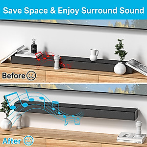 tiebutie Soundbar Wall Mount for Vizio Sound Bar Mount Mounting Bracket for Vizio Rear Speaker Mount - Space Saving Bracket for Vizio Soundbar Wall Mount Under or Above TV