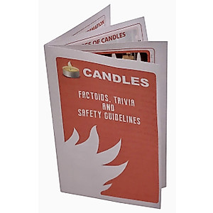 4 Pack Coach Candles Unscented 5" x 1.5" with 7/8" Base To Fit Traditional Candle Holders Including The Booklet "Candle Factoids Trivia & Safety Guidelines" Made In The USA (Red)