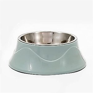 FUUIE Bowls for Food and Water Stainless Steel Large Pet Bowl (Color : Blue, Size : 28cm)