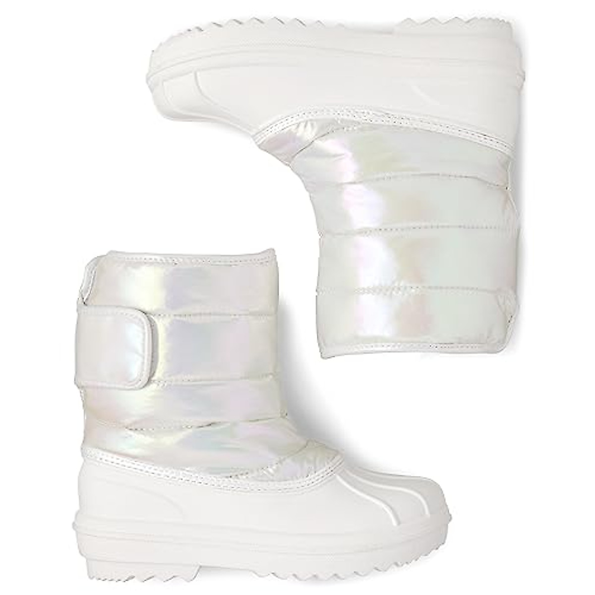 The Children's Place,Faux Fur Trim Winter Snow Boots,WHITE,Youth 1