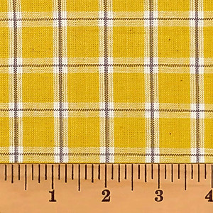 Summer Yellow 6 Cotton Homespun Plaid Fabric by JCS - Sold by The Yard
