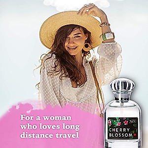 NOU Cherry Blossom Perfume – Floral Perfume with Sweet Fruity Notes – Natural Perfume for Women with Essential Oils – Fresh Smelling Perfume Cherry Blossom Perfume for Women – 1.7 fl oz EDP