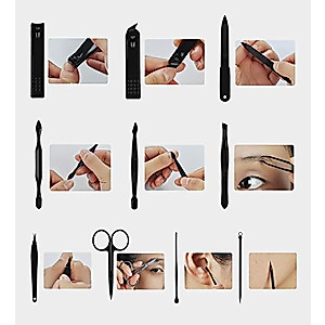 Nail Clippers Sets High Precisio Stainless Steel Nail Cutter Pedicure Kit Nail File Sharp Nail Scissors and Clipper Manicure Pedicure Kit Fingernails & Toenails with Portable stylish case (Yellow)