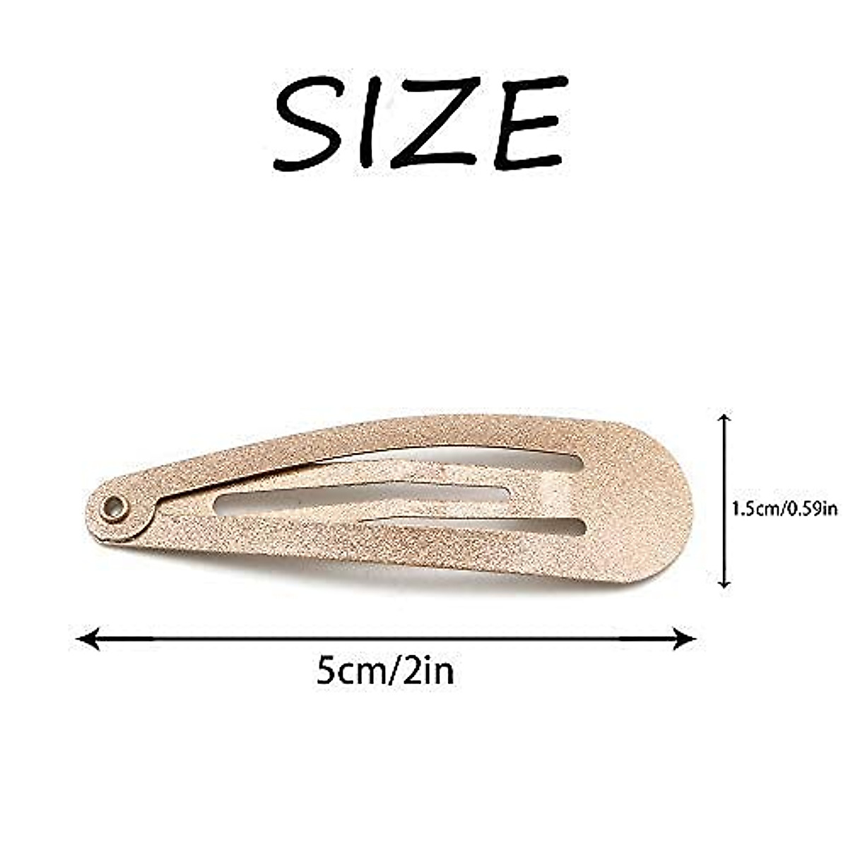 Dofash Snap hair clips metal grips 5cm/2in basic hair accessories star hair clips 12pcs (Blonde 6pcs+light brown 6pcs )