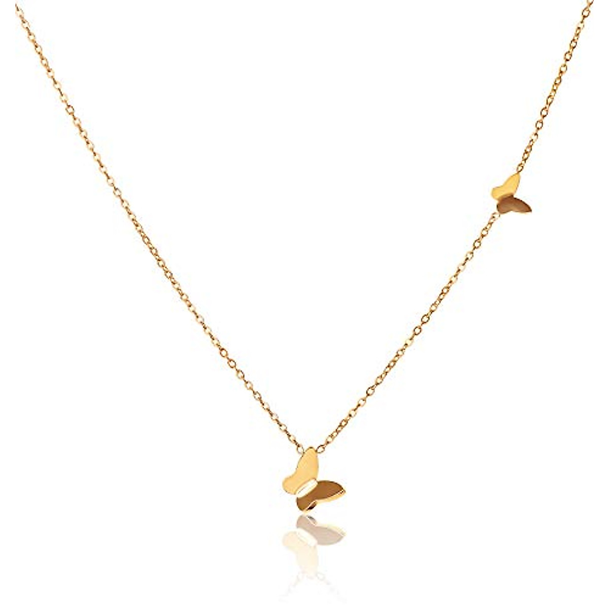Benevolence LA Gold Butterfly Necklace, 14k Gold Dipped Butterfly Necklaces for Women, Cute Butterfly Necklace, Dainty Butterfly Jewelry, Gold Necklaces, Gifts for All Occasion