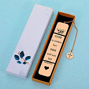 Inspirational Religious Gift for Women Daughter Bridal Shower Gift for Teens Baptism Gifts for Girl Easter Gifts for Toddlers Christian Gifts for Wife Mom First Communion Bookmark Gift for Goddaughter