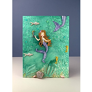 Katy Sue Mermaid Silicone Mold for Cake Decorating, Crafts, Cupcakes, Sugarcraft, Candies, Chocolate, Card Making and Clay, Food Safe Approved, Made in The UK