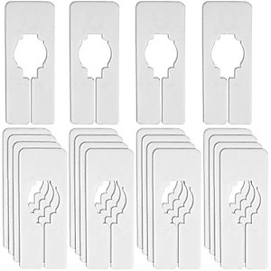 Blulu 20 Pack Blank Clothing Rack Size Dividers Rectangular Closet Dividers for Home or Cloth Store