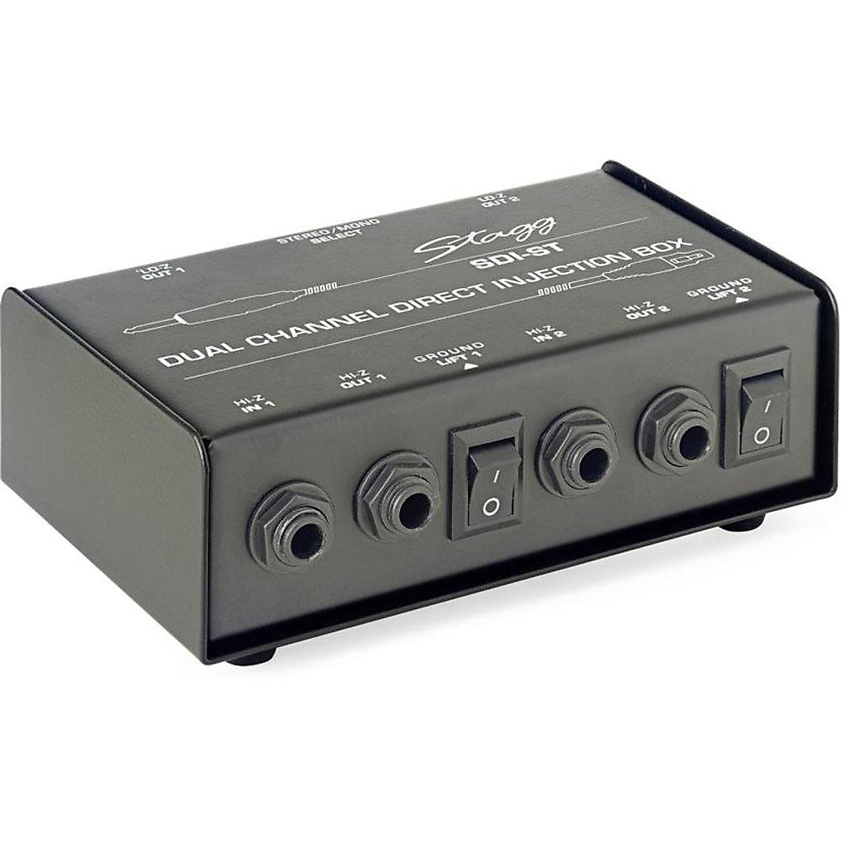 Stagg 2 Channel Passive DI Box With Mono/Stereo Switch SDI-ST