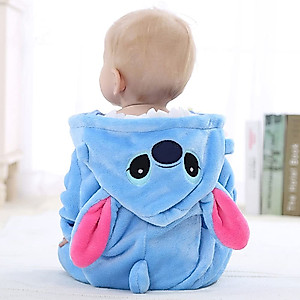 Plustrong Halloween Baby Costume Baby Boys Baby Girls Toddler Outfit Cosplay Romper Costume for Baby(blue stitch,100(18-23M)