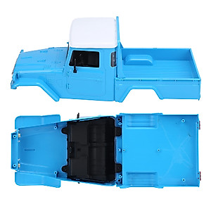 Dilwe RC Car Body Shell, Fernbedienung Pickup Karosserie DIY Modifikation Komponenten for MN45 1:12 RC Crawler, RC Car Body RC Accessories Spare Parts(Blue)