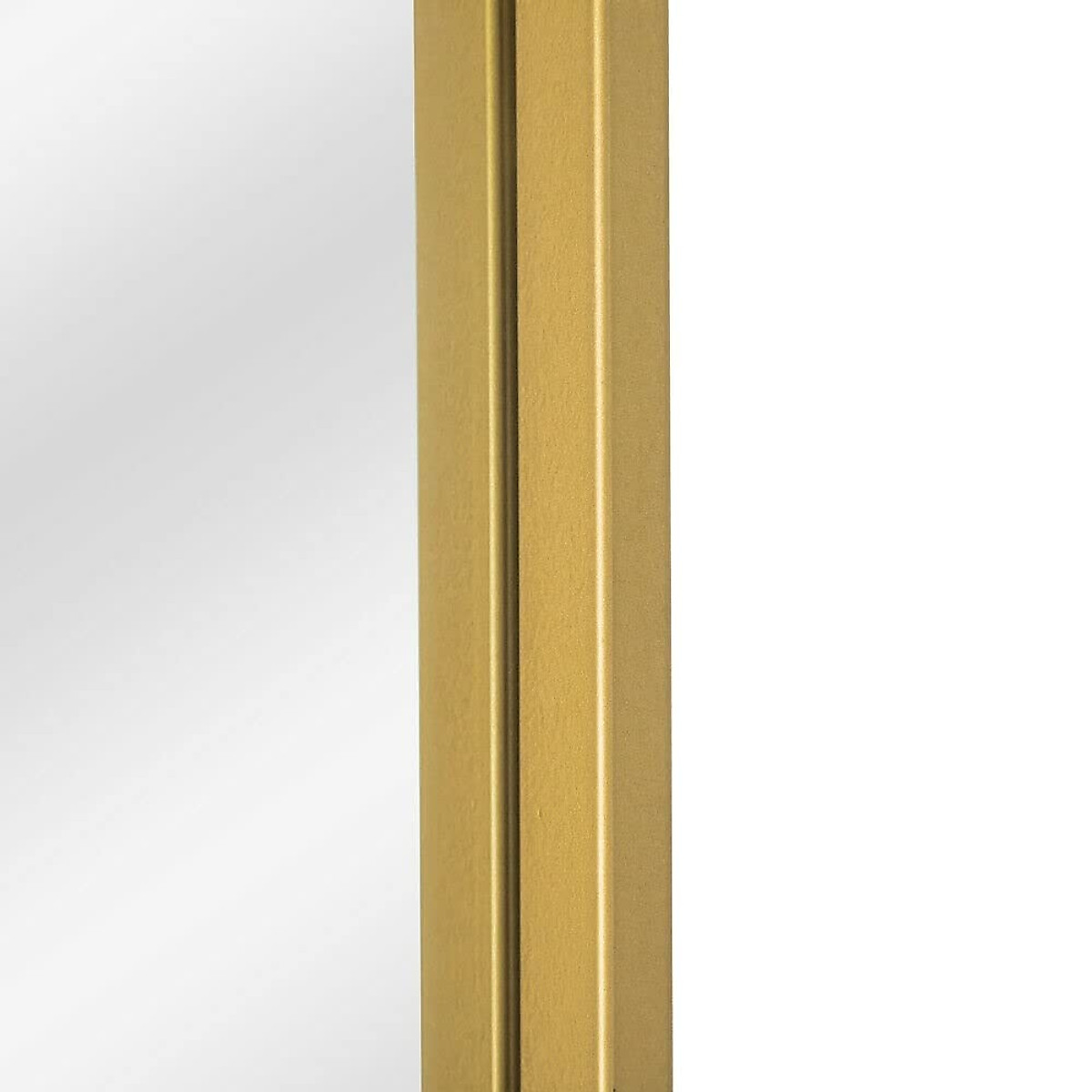 OBIOZZ Floor Mirror, Full Body Mirror Full Length Mirror Standing Gold Rounded Frame with Floor Stand Wrought Iron Full- Body Length Mirror Dressing Mirror for Bedroom Living Room