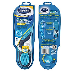 Dr. Scholl's Comfort and Energy Memory Fit Insoles for Men, 1 Pair, Size 8-14