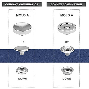 YXGOOD Heavy Duty Snap Fastener Tool, 1PCS Adjustable Snap Pliers, Fastener Pliers Tool Kit Includes 50 Sets Snaps for Boat Cover, Replacing Metal Snaps, Repairing Boat Covers, Canvas, Sewing, Tarps