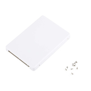 Ciglow Hard Drive Box mSATA SSD to 2.5 inch 44 Pin IDE Adapter with Case, Notebook Laptop PATA/IDE Hard Drive Enclosure Adapter(White)