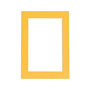 11x14 Mat Bevel Cut for 9x11 Photos - Acid Free Topaz Orange Precut Matboard With Backing Board and Crystal Clear, Self Seal Photo Mat Bag - For Pictures, Photos, Framing - 4-ply Thickness