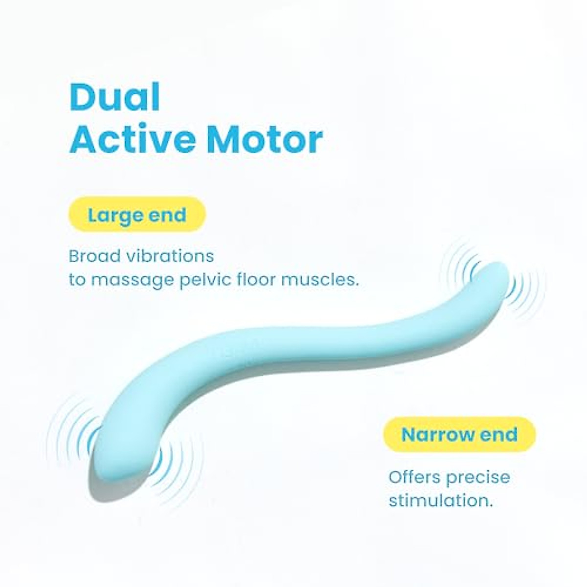 IntiMD VWELL Flex Pelvic Floor Muscle Trigger Point Relaxer with Dual Active & Flexible Shaft Tool Knot Scar Tissue Tender Point Myofascial Release Tightness Spasm Pain Relief