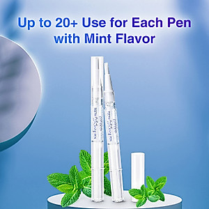 LOVOOD Teeth Whitening Pen(2 Pcs), 20+ Uses, Effective, Painless, No Sensitivity, Travel Friendly, Easy to Use, Beautiful White Smile, Effective Tooth Whitener, Natural Mint Flavor