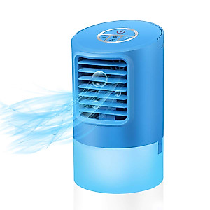 Portable Air Conditioners Fan, Personal Air Cooler Mini Space Evaporative Air Cooler with 3 Wind Speeds Small Desktop Cooling Fan Quiet Air Humidifier Compact Air Cooler for Room, Home, Office