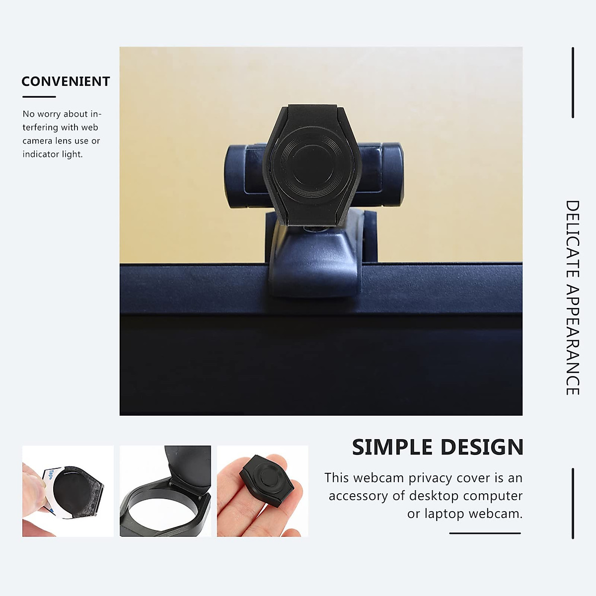 Mobestech 4pcs Camera Privacy Cover Camera Covers Camera Cases Webcam Lens Cover Webcam Privacy Web Camera Cover Webcam Cover Slide Privacy Protector Slider Abs Notebook Computer