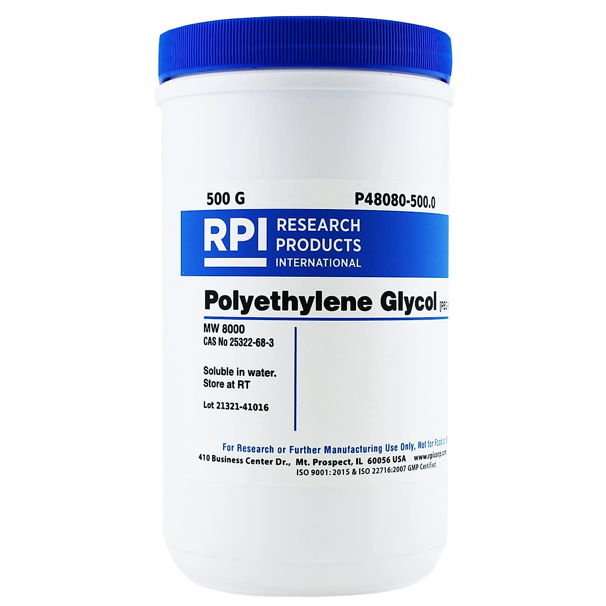PEG 8000 [Polyethylene Glycol 8000], 500 Grams