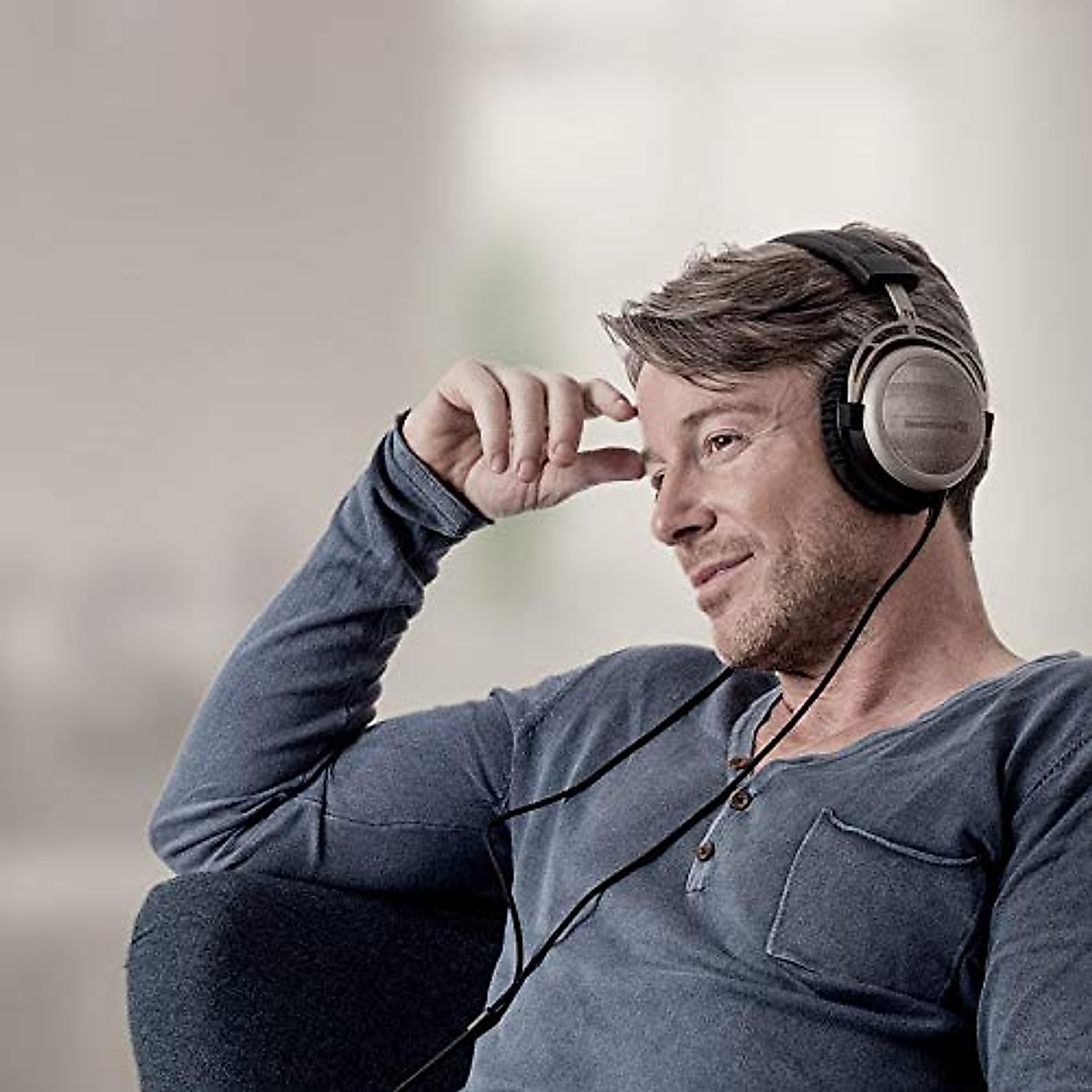 beyerdynamic T1 2nd Generation Audiophile Stereo Headphones with Dynamic Semi-Open Design (Silver)